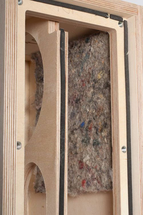 felt on inside wall on Pensil cabinet | KJF Audio